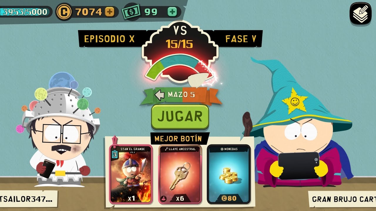 episodio X fase V *GRAN BRUJO CARTMAN* como derrotar : South Park phone ...