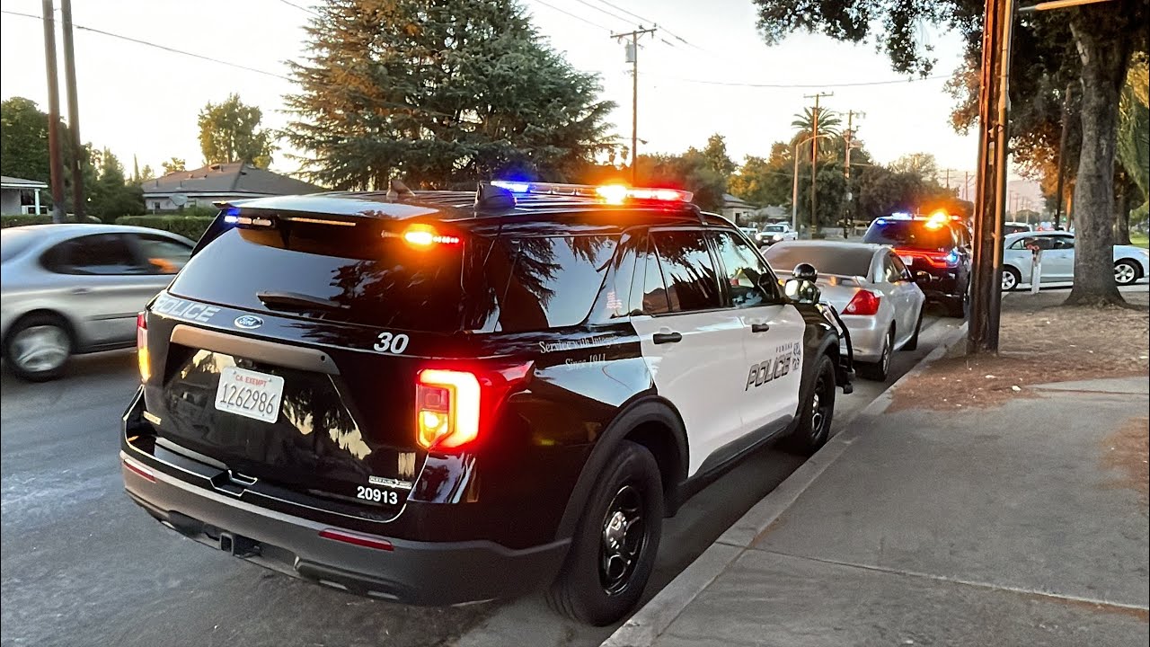 Pomona PD responding to disturbance- unit 30 and 16 - YouTube