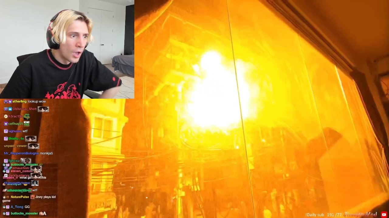 xQc reacts to Streamer sees Explosion in Nepal - YouTube
