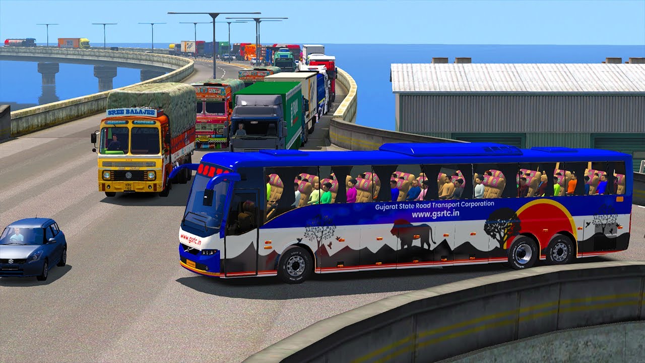 Amazing Bus Journey with GSRTC | GSRTC Volvo | B11r Volvo Bus India ...