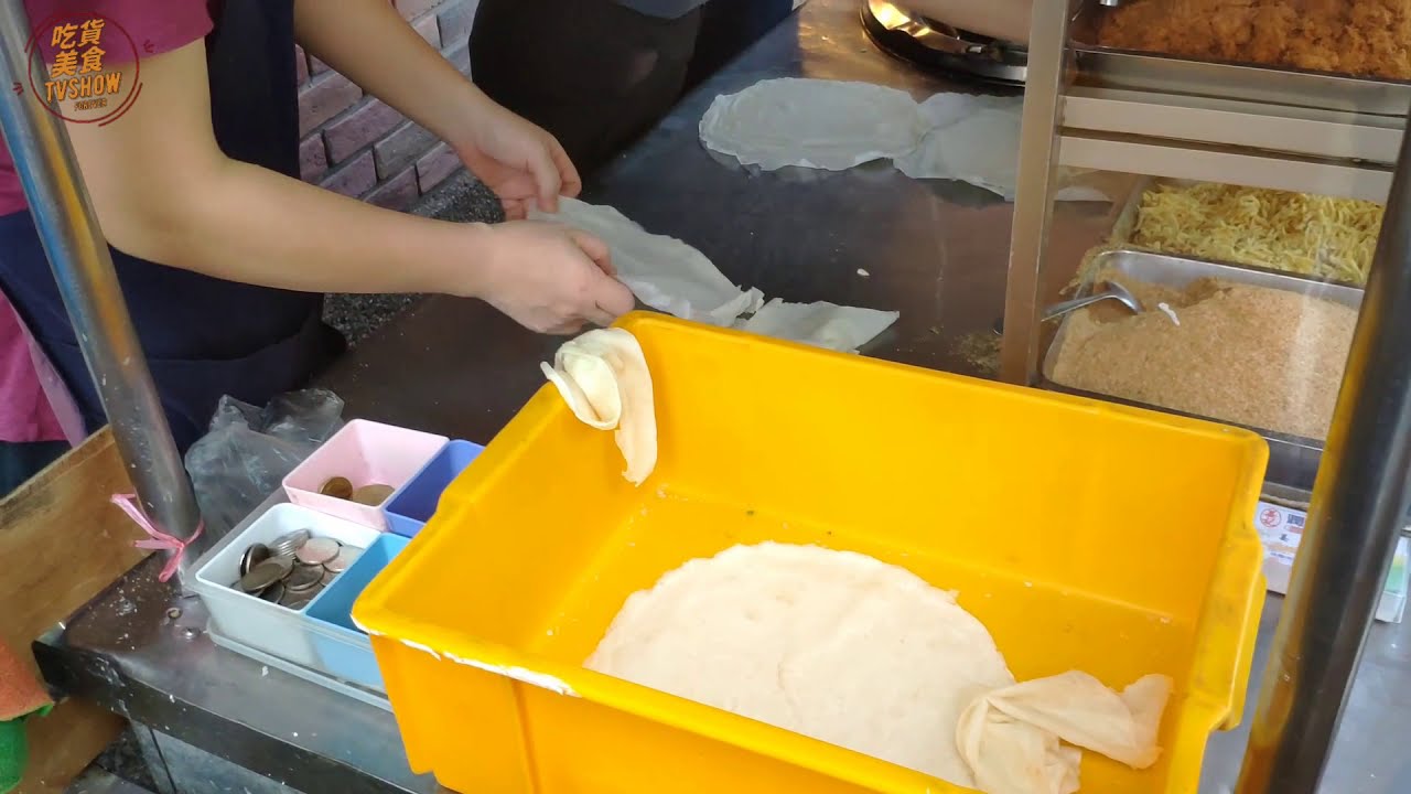 姜家潤餅—台灣街頭小吃.桃園 Runbing (steamed spring roll) Taiwan street food ...