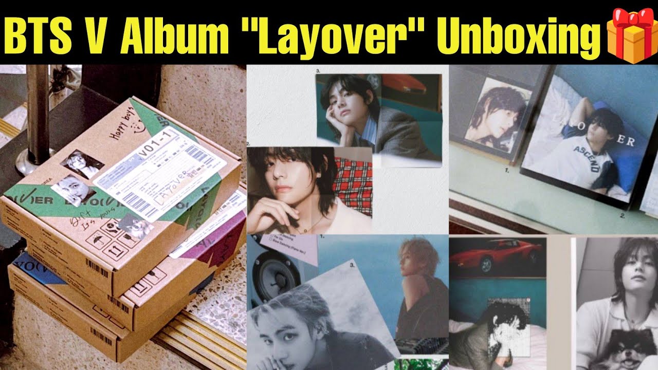 BTS V New Album 'LayOver' UNBOXING 🎁 What will you get Inside ? Full ...