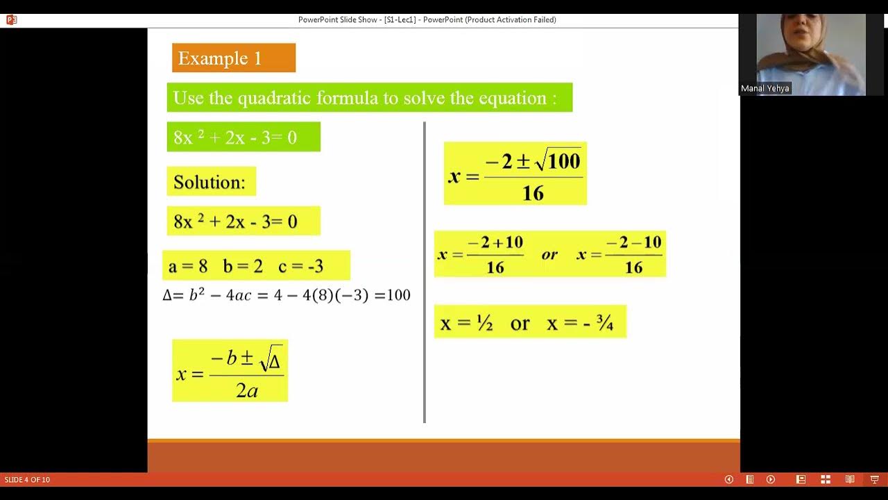 Lecture 1- G11- Quadratics - YouTube