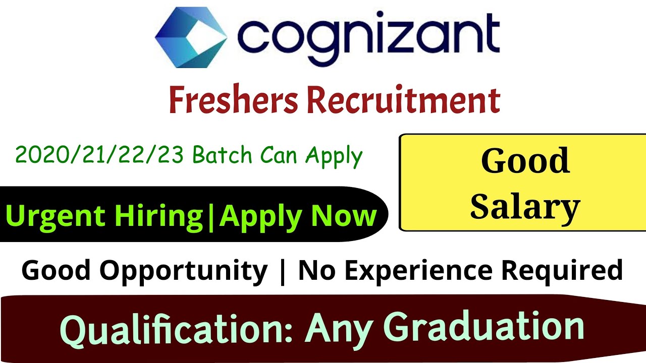 Cognizant Freshers Recruitment | Voice / Non Voice Process | Latest ...