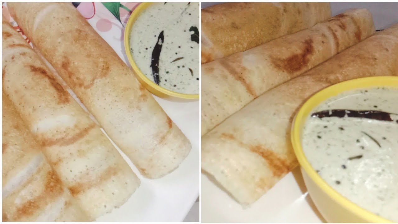 Paper dosa aur chatni recipe | South Indian breakfast easy tarike se ...