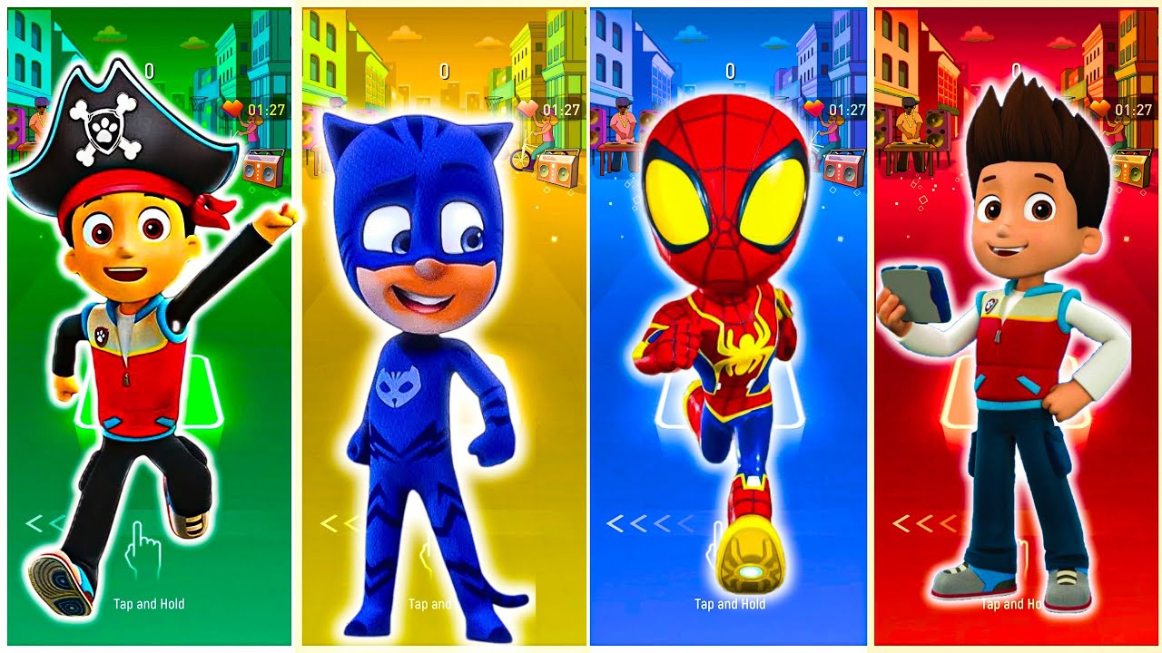 Paw Patrol : Ryder 🆚 Pj Masks 🆚 Marvel's Spidey 🆚 Shin Sonic Tapes .Who ...