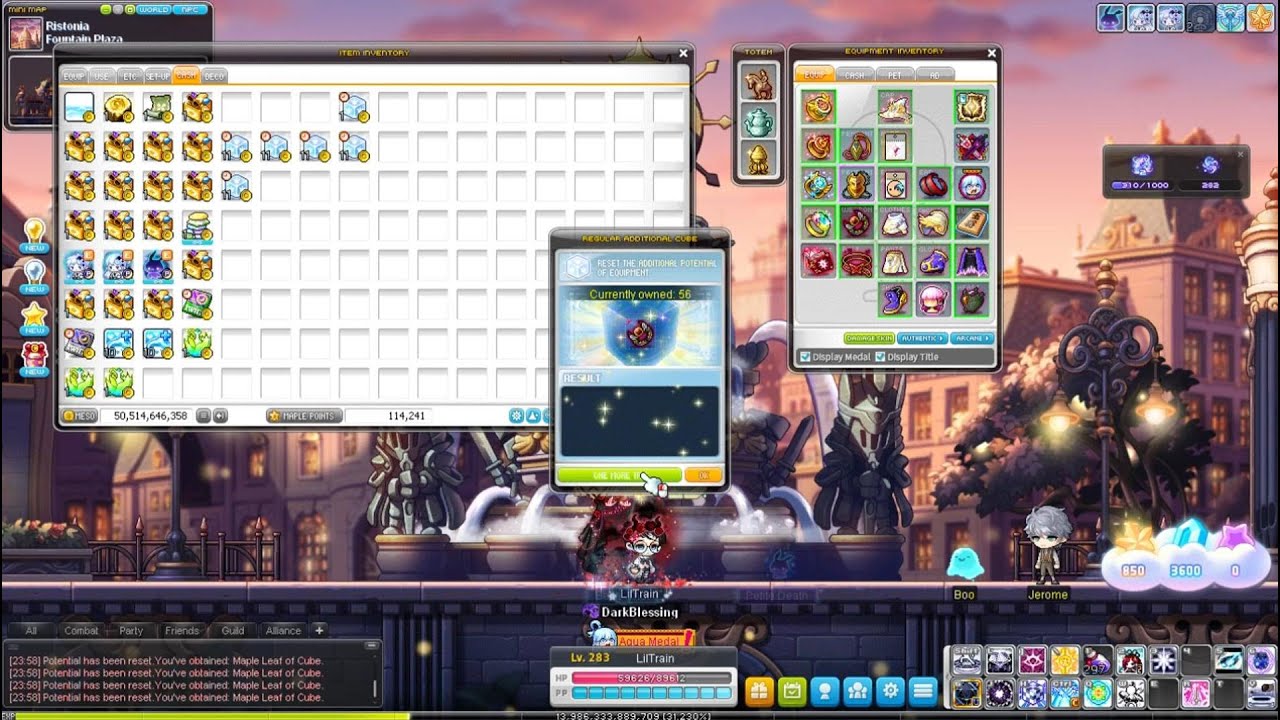 MapleStory (MapleSEA) Kinesis Genesis Cubing (Part 2) - YouTube