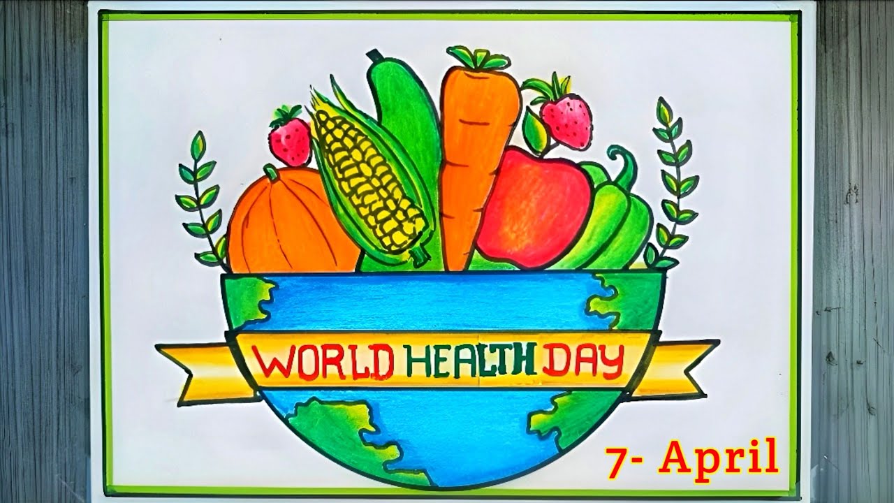 World Health day drawing | World Health day poster | Health day drawing ...