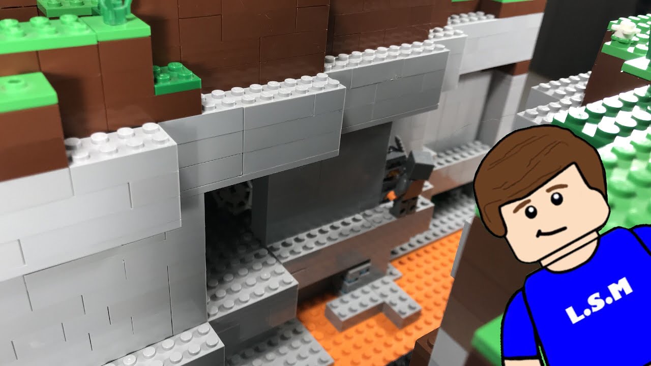 Lego Minecraft ravine and mineshaft MOC - YouTube