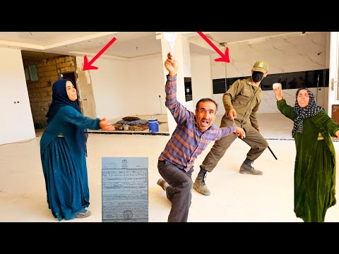 Did Reza come with his second wife? Did Mr. Sarbaz take Reza to prison?