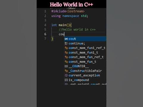 C++ || Hello world in C++. || basic || - YouTube