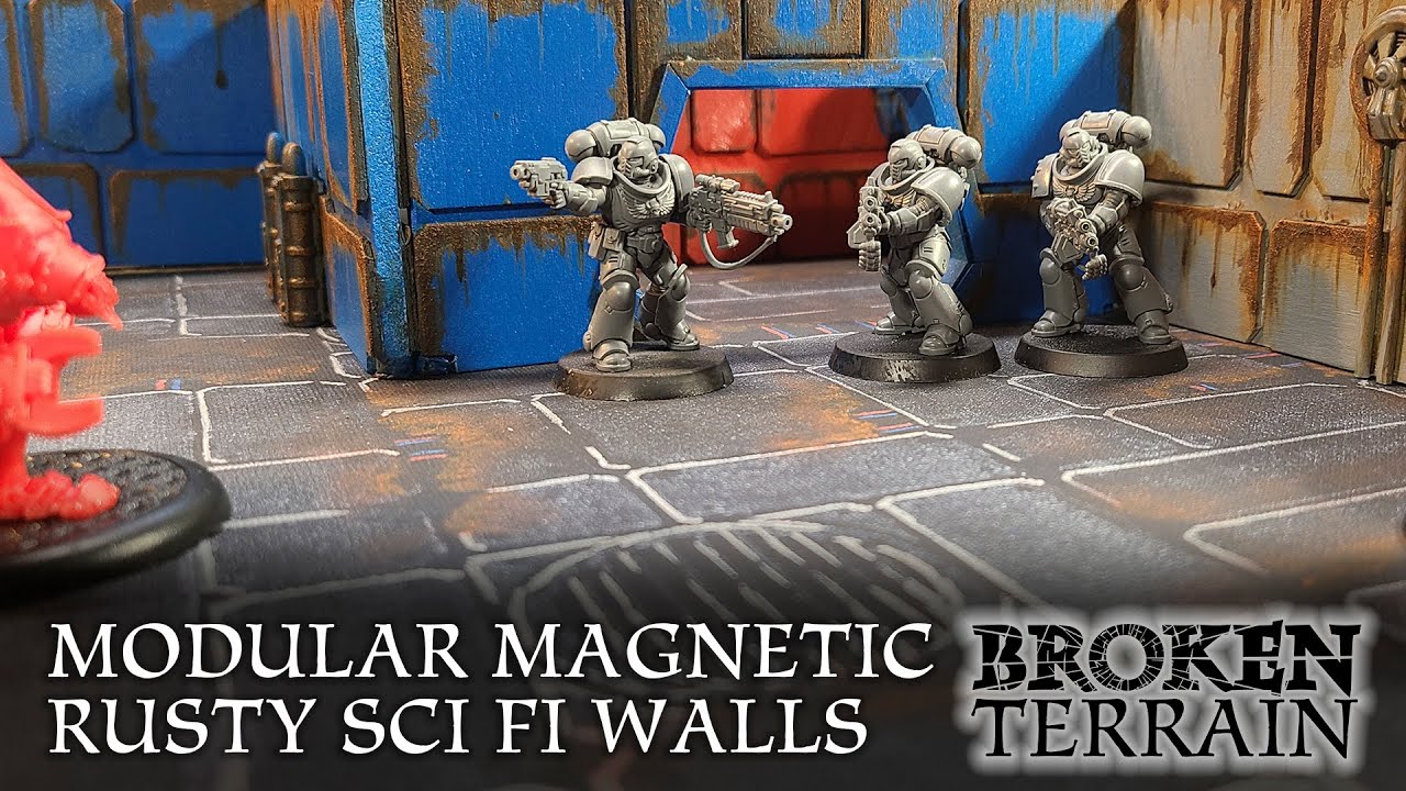 Modular Magnetic Rusty Scifi Walls - YouTube