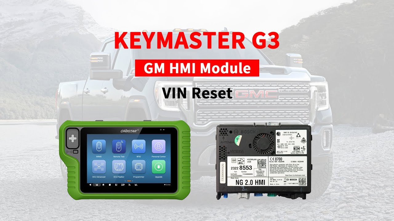 OBSTAR X300 G3 Key Master G3 for GM HMI Module VIN Reset - YouTube