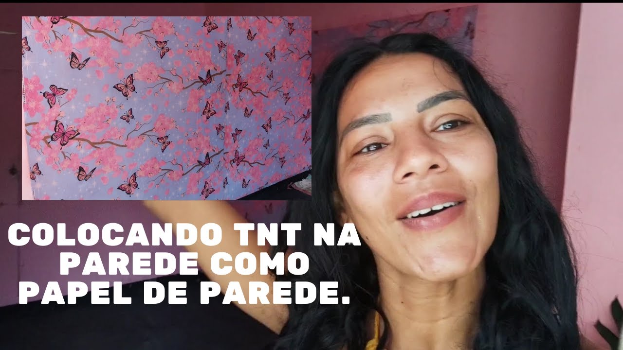 TNT como pepel de parede/com cola branca/ fácil aplicação - YouTube