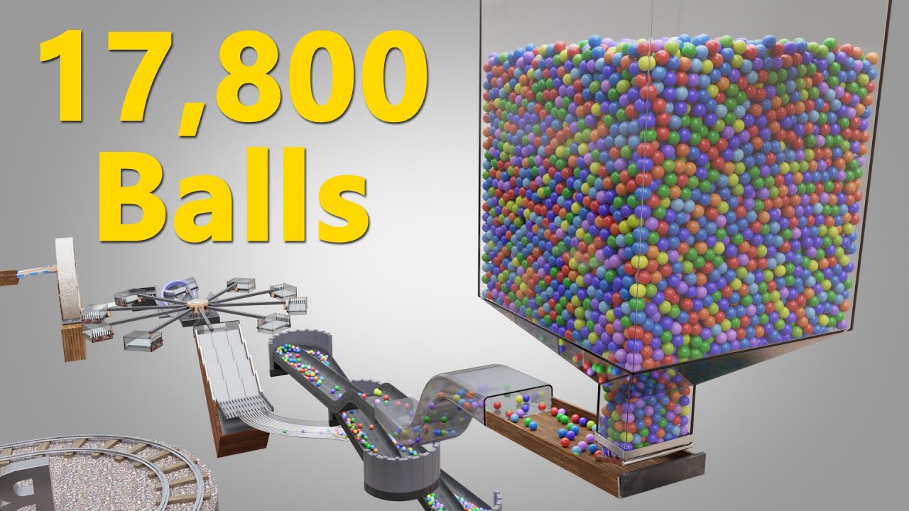 17,800 Colorful Balls Marble Run Loop animation V12 - YouTube