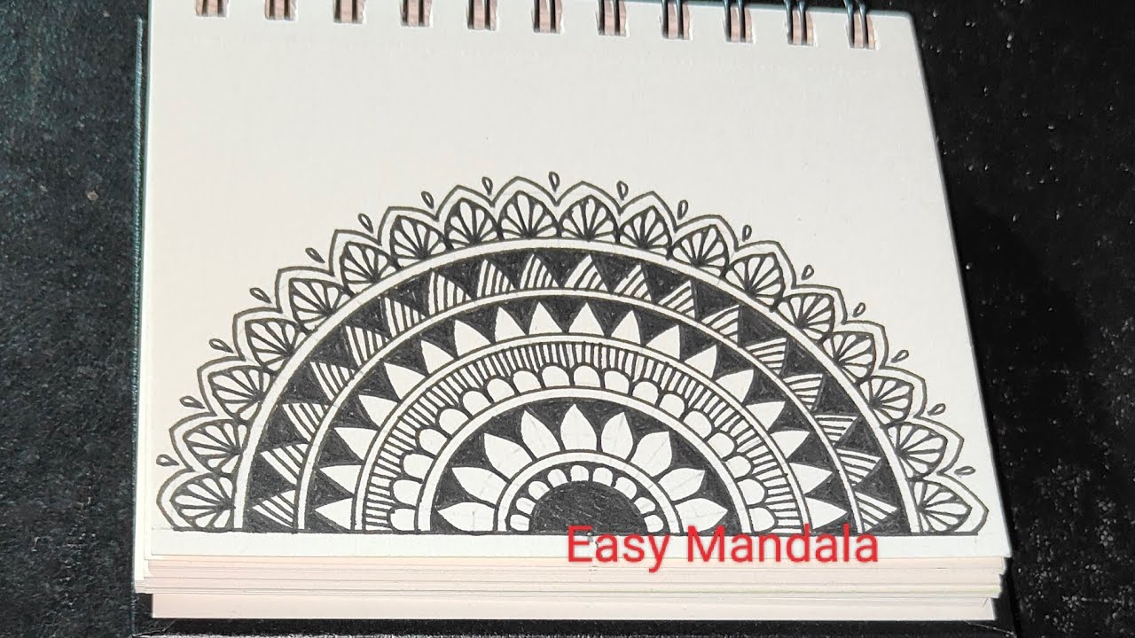Semi Mandala Art For Beginners | @Easy_Mandala59 - YouTube