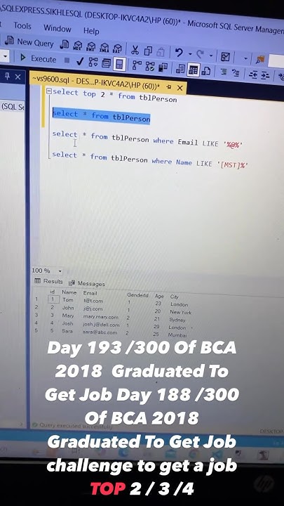 order by 2 columns #orderby #sql #ssms #sqlservermanagementstudio # ...