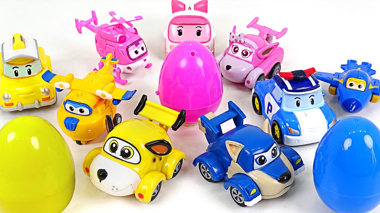 We need friends! Vroomiz, Robocar Poli, Super Wings's surprise egg play ...