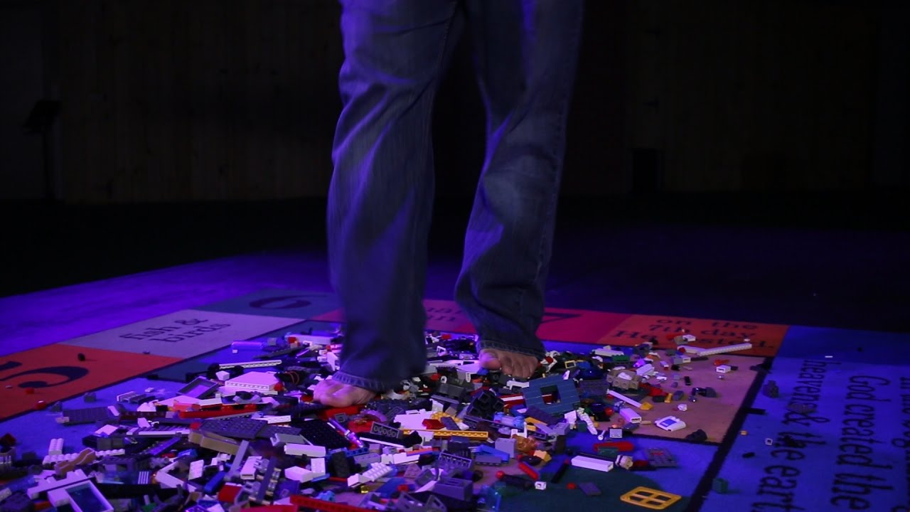 BLOCKS Sermon Series - Pastor Todd Walks on Legos - YouTube