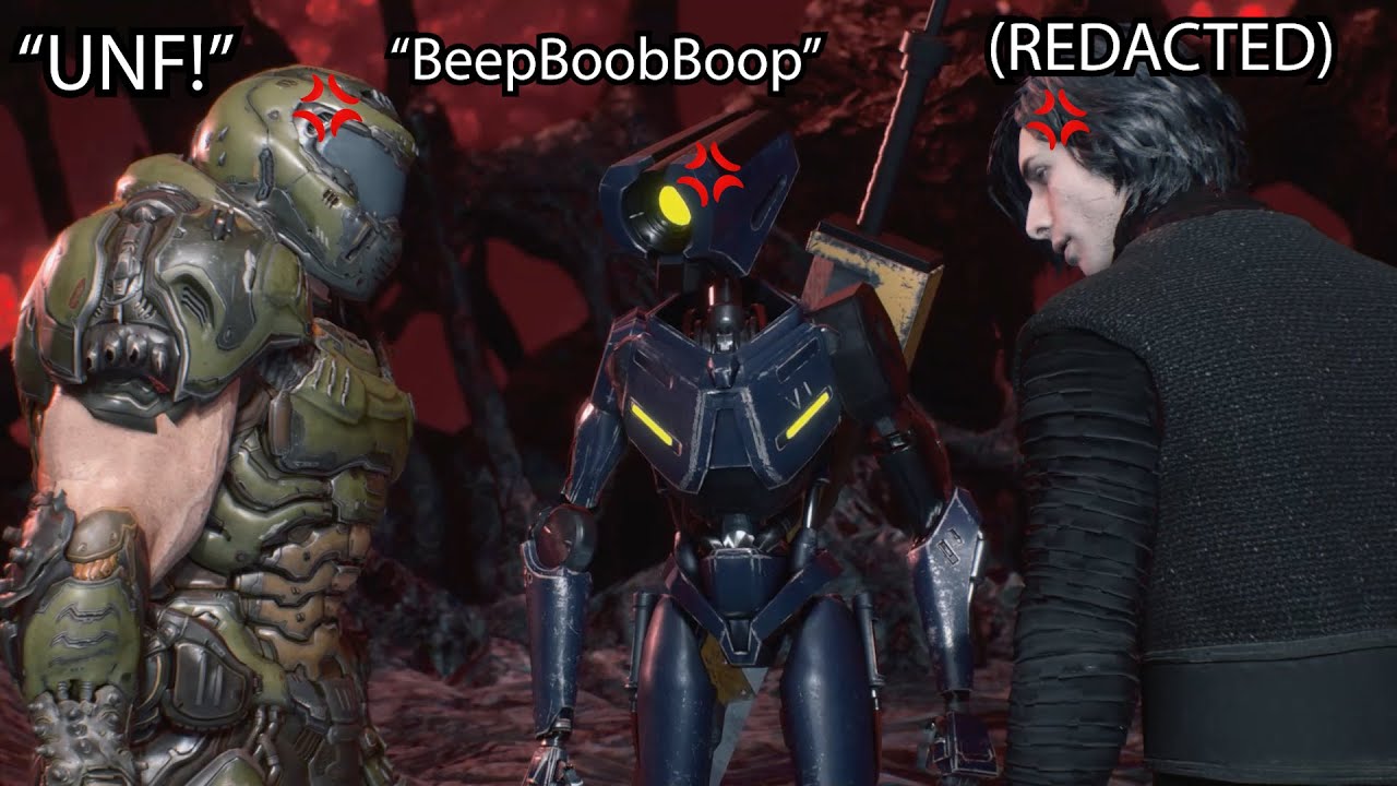 DOOMGUY, V1 and Kylo Ren arguing in Devil May Cry 5 - YouTube