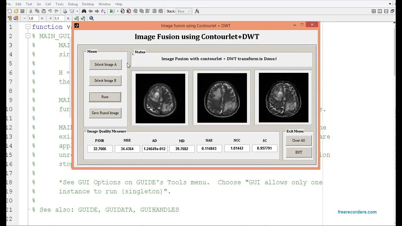 Image Fusion using Curvelet + DWT and Contourlet + DWT MATLAB code - YouTube