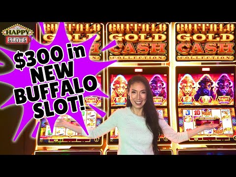 $300 in NEW Buffalo Gold Cash Collection slot machine! - YouTube