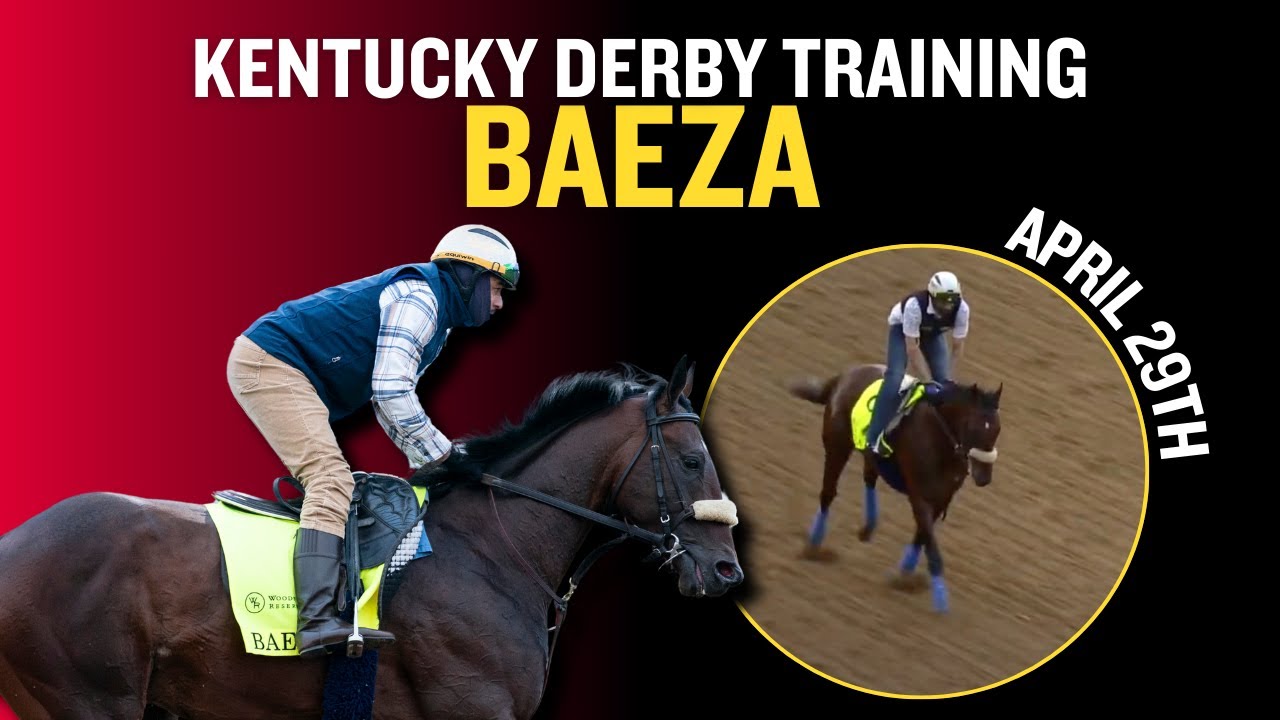 Kentucky Derby Training: BAEZA gallop - April 29th - YouTube