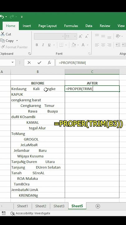 How to tidy up Written Text in Excel - YouTube