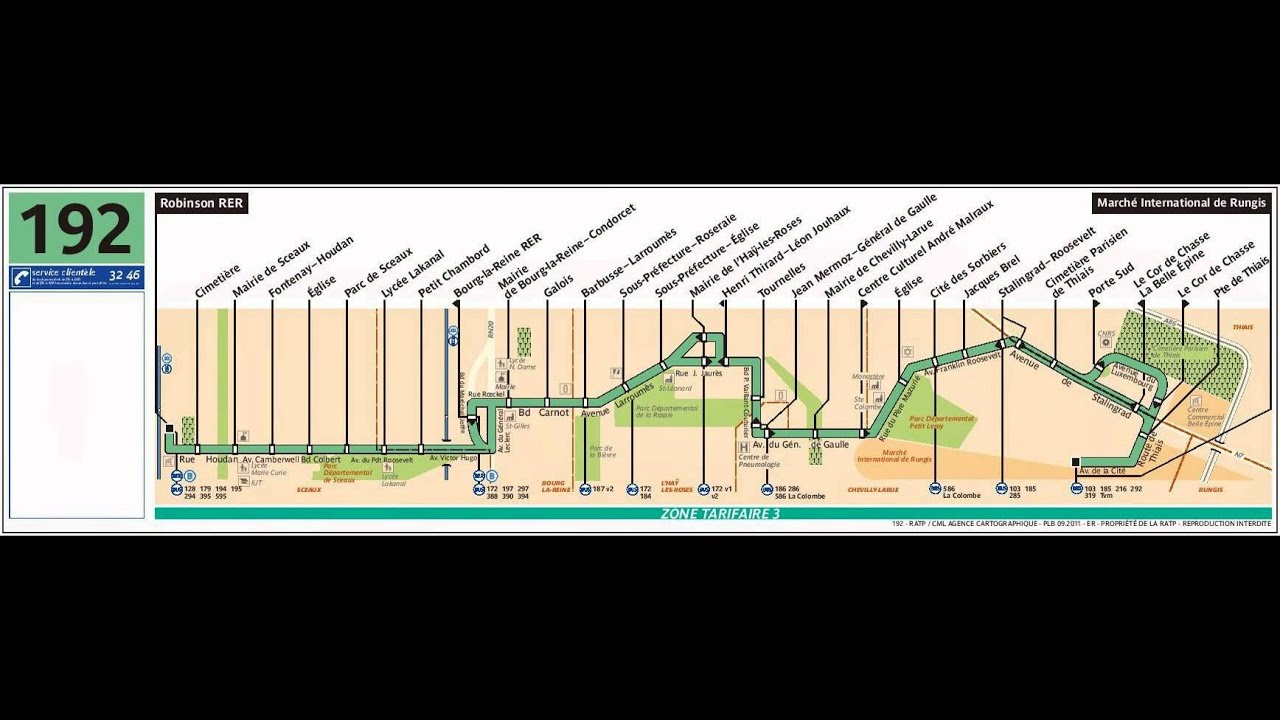 Plan des lignes de bus RATP banlieue - YouTube