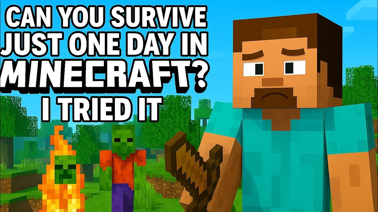 Can You Survive Just One Day in Minecraft? I Tried It |NEW VIDEO - YouTube