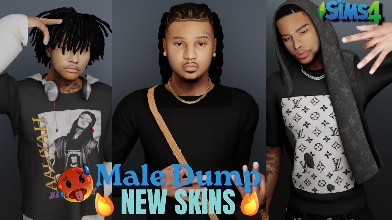 Urban Male DUMP #5 🔥- MALE SKINS DOWNLOAD BY PAP.CO‼️| Sims 4 CAS URBAN ...
