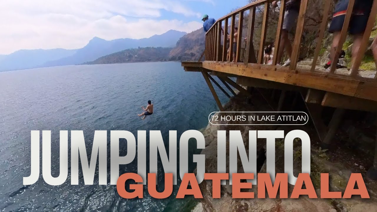 40 FT Cliff Jump in Lake Atitlan (Cerro Tzankujil, San Marcos) - 72 hours in Guatemala - YouTube