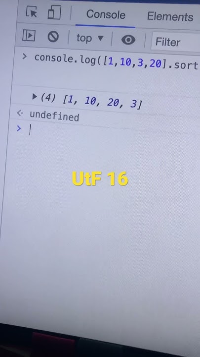 Array Sort With Numbers Js Interview Js Concepts Frontend Coding Youtube