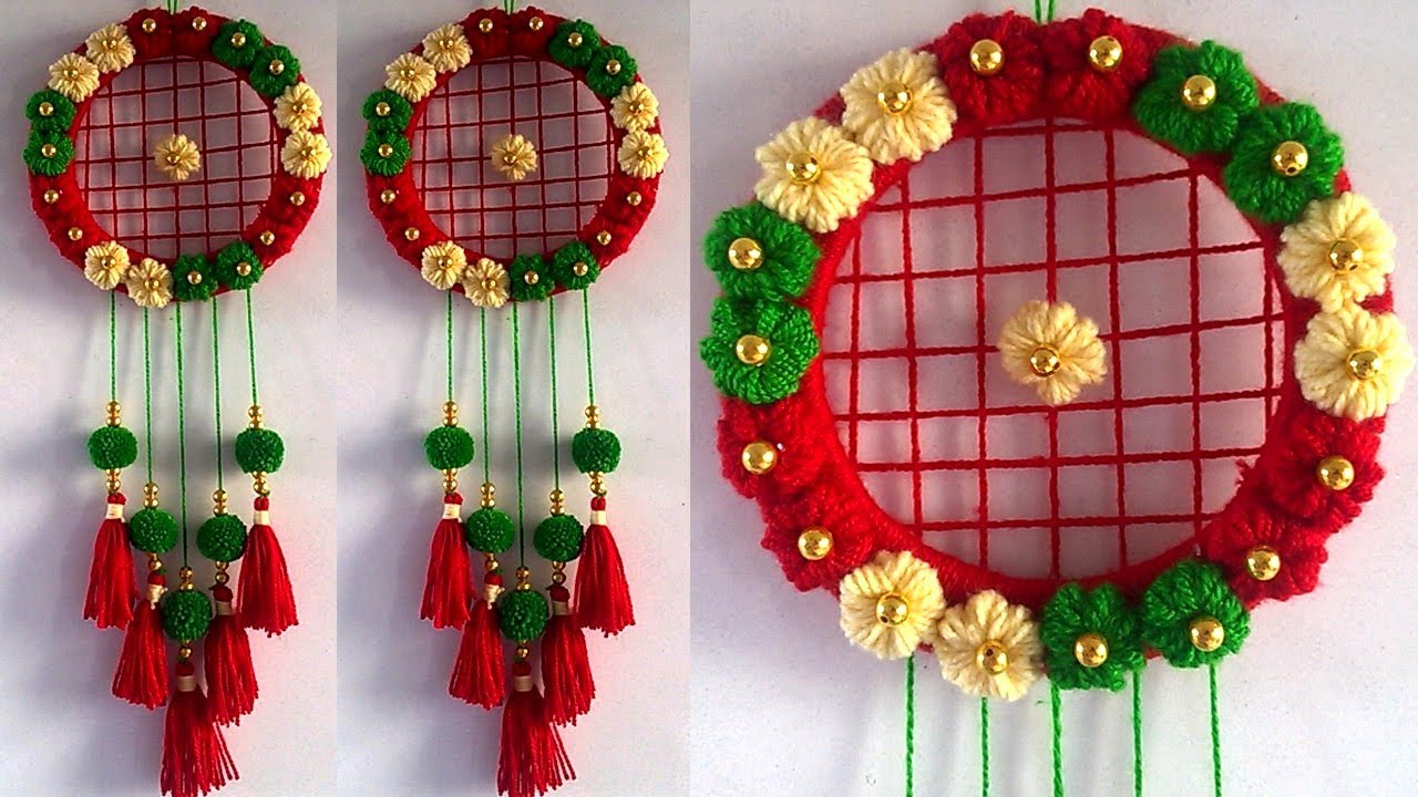 DIY Wall Hanging Out of Wool !!! DIY ROOM DECOR 2019!! Home Decor Idea ...