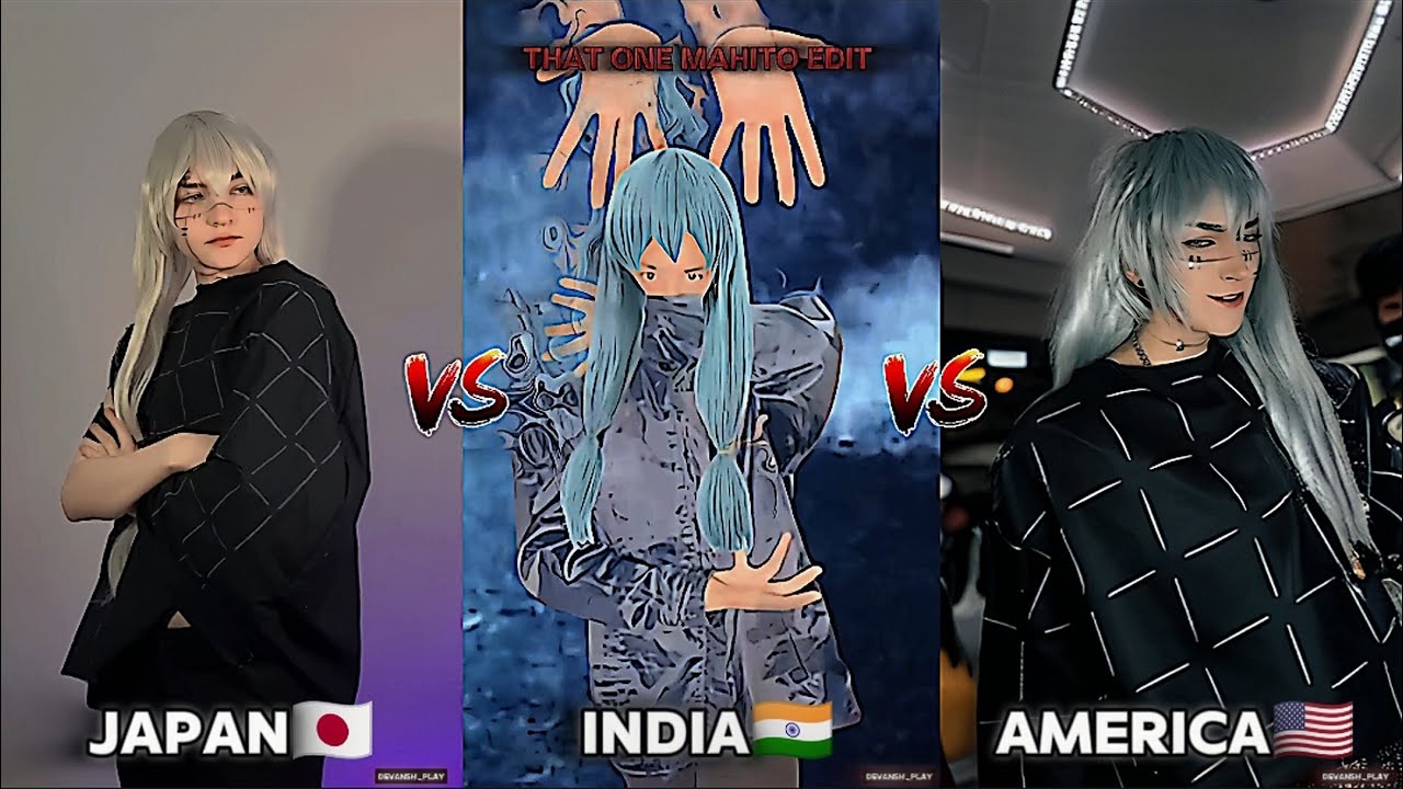 Mahito Live Action- Japan🇯🇵 Vs India🇮🇳 Vs America🇺🇸 | Mahito Cosplay ...