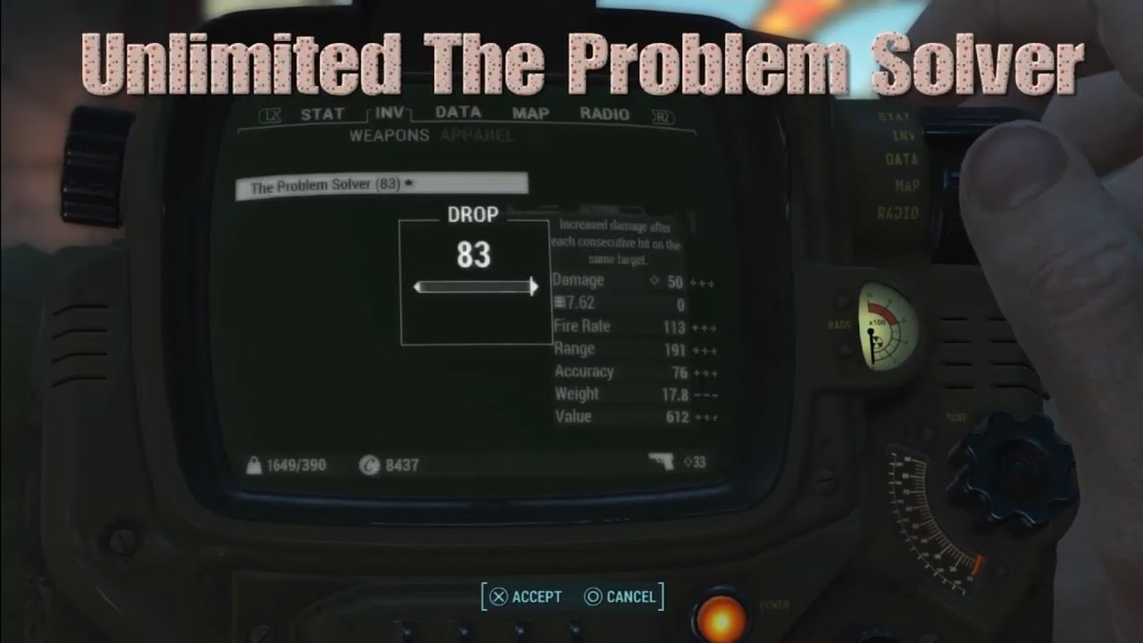 Fo4 - Unlimited The Problem Solver. - YouTube