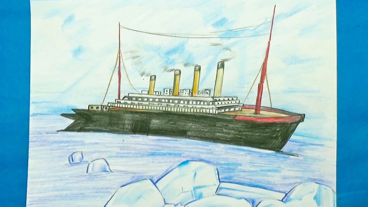 How to Draw the Titanic Step by Step | Titanic Pencil Sketch Drawing ...