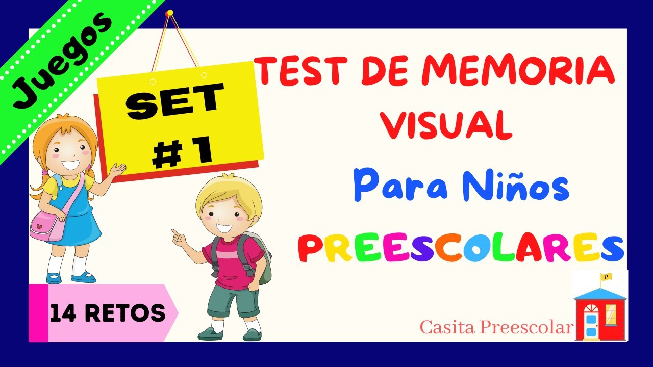 TEST DE MEMORIA VISUAL PARA NIÑOS PREESCOLARES (Set #1) - YouTube