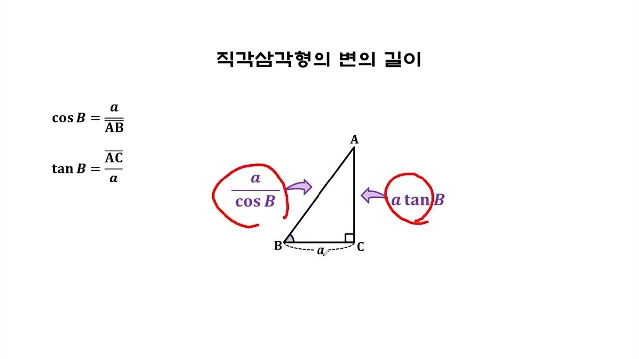 직각삼각형의 변의 길이 【삼각함수】 - YouTube