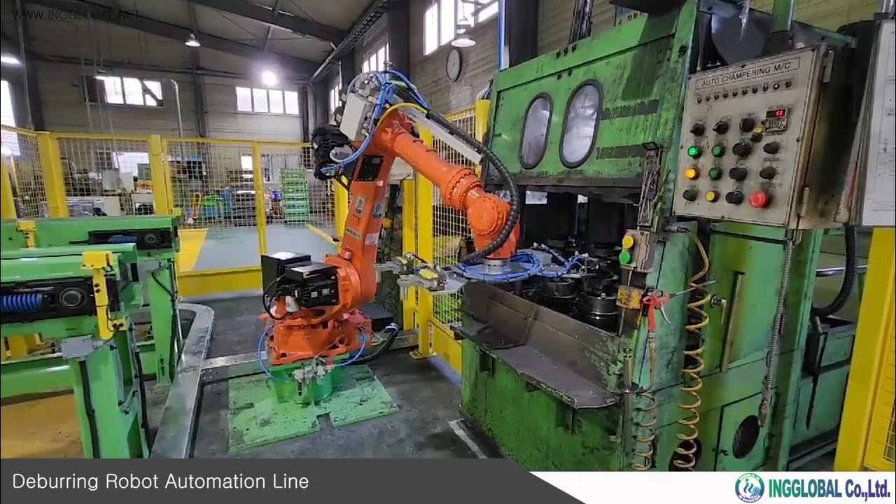 Deburring Robot Automation Line - YouTube