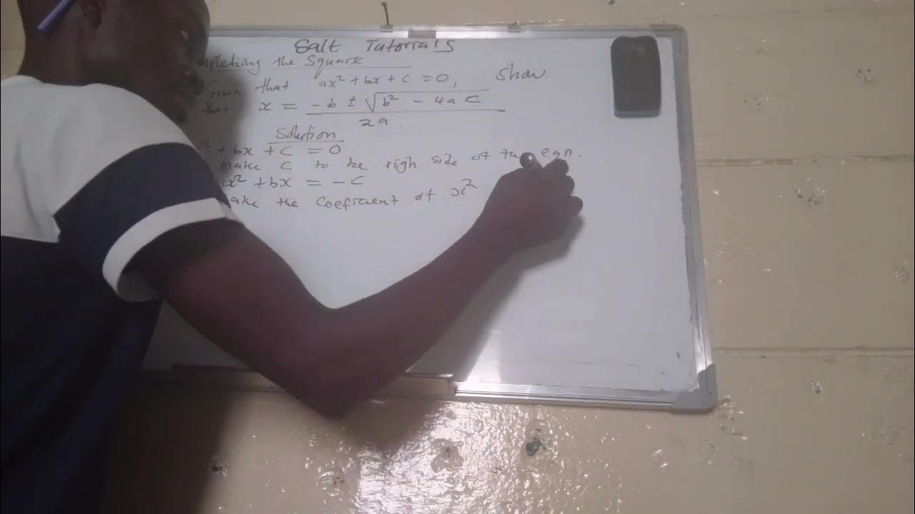 quadratic equations solving by completing the square. part 1. - YouTube