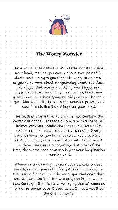 Conquering the Worry Monster: Smart Ways to Overcome Anxiety - YouTube