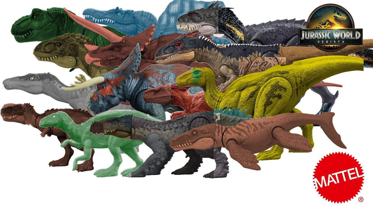 ALL OF THE JURASSIC WORLD REBIRTH MATTEL TOYS CONFIRMED SO FAR! - YouTube