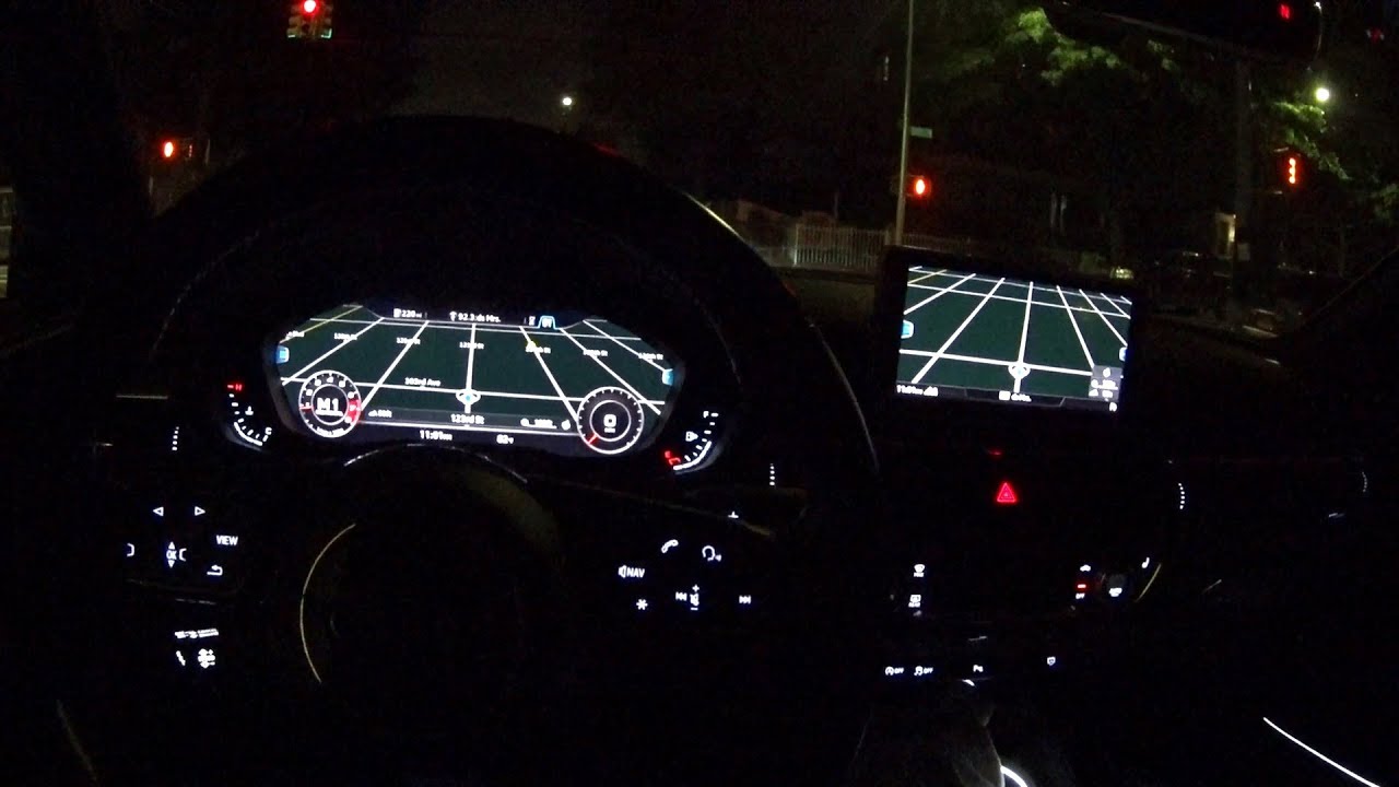 AUDI NEW VIRTUAL COCKPIT (Audi B9 S4 Turbo Acceleration) Recorded In 4K ...