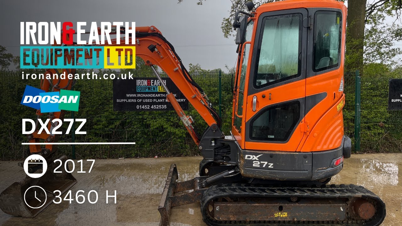 2017 Doosan DX27Z 2.7 Tonne Excavator - YouTube