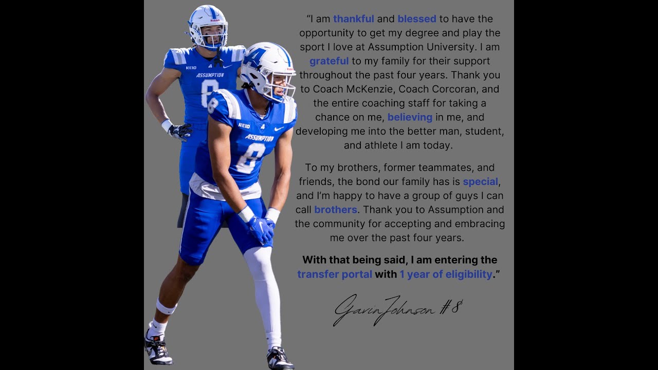 Gavin Johnson Assumption Career Highlight Reel - YouTube