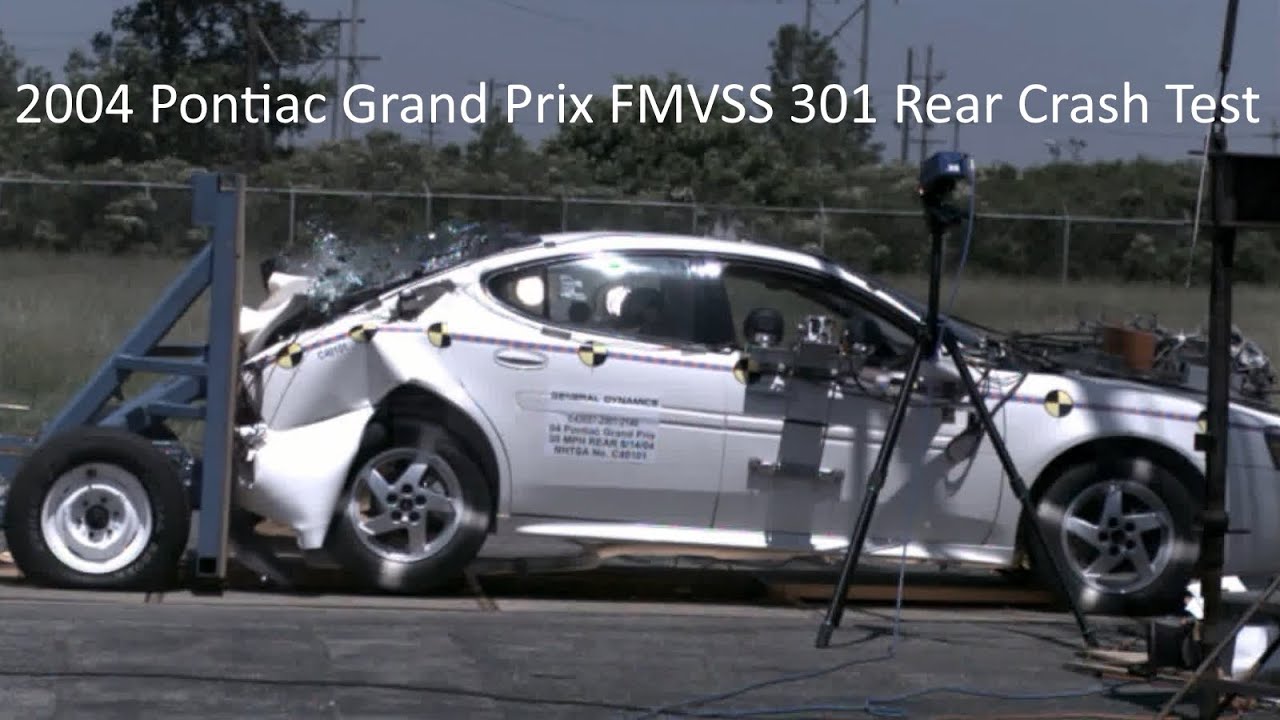 2004-2008 Pontiac Grand Prix FMVSS 301 Rear Crash Test (Full Overlap ...