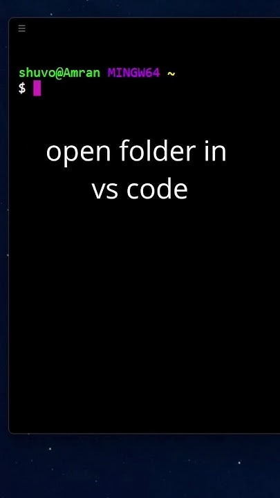 How to open folder in vs code from terminal #shorts #howto #coding ...
