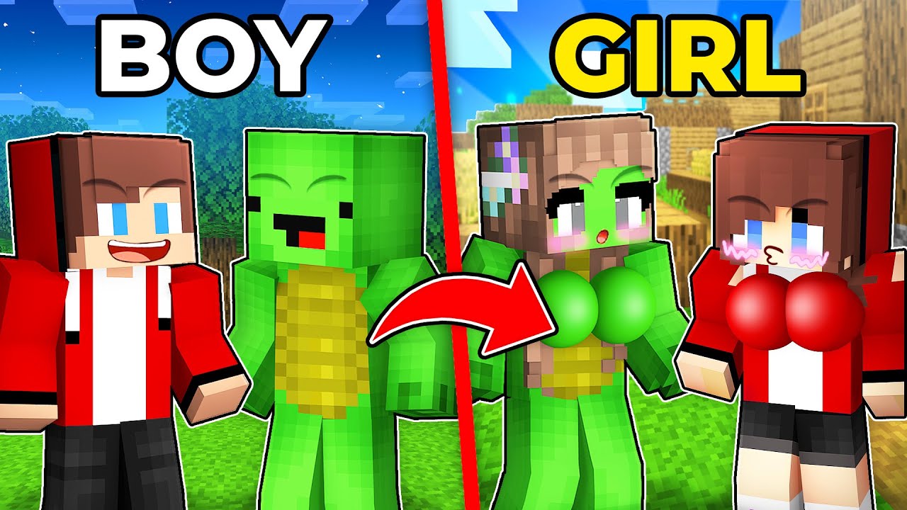 MAIZEN : JJ and MIKEY Became GIRLS - Minecraft Animation JJ & Mikey ...