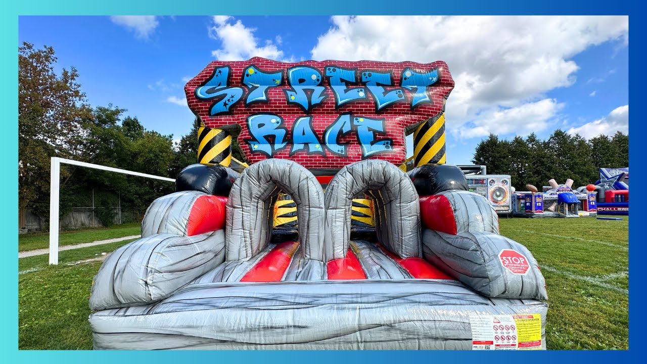 Street Race Obstacle | Eye Candy Inflatables - YouTube